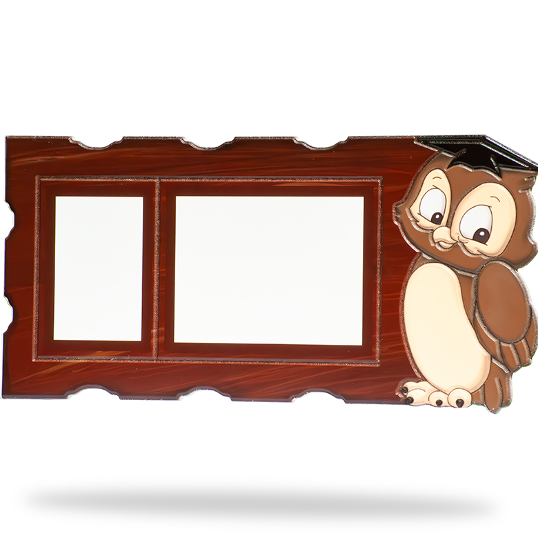 Marco infantil búho, Marcos para fotografía de graduación Kinder